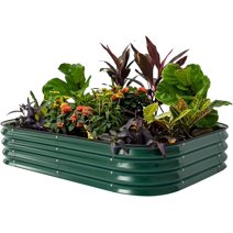 Vego Garden 32" Extra Tall 4 in 1 3.5ft x 3.5ft Modular Metal Oval ...