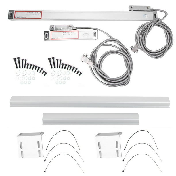 Escala de codificador lineal, 2 piezas de alta precisión DRO DRO escala lineal lectura digital ...