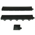 Greatmats Click Floor Tile Interlocking Ramp Edge Black 4 Pack, Male ...