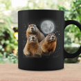 Three Groundhog Moon Groundhog Day 3 Groundhog Head Coffee Mugs ...