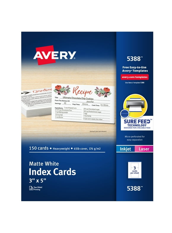 Avery Index Cards in Paper - Walmart.com