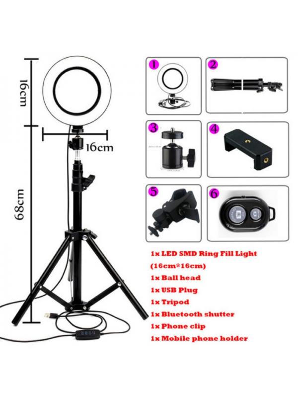 LED Studio Ring Light Dimmable Photo Video Lamp Tripod Selfie Phone ...