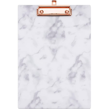XBRW Acrylic Clipboard with Shinny Rose Gold Finish Metal Clip, A4 ...