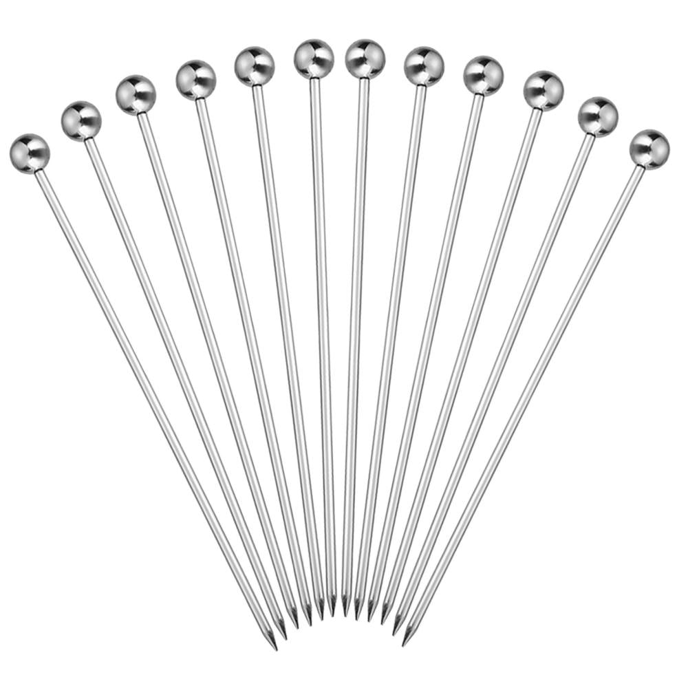 Stainless Steel Cocktail Picks|10Pcs Metal Cocktail Garnish Sticks ...