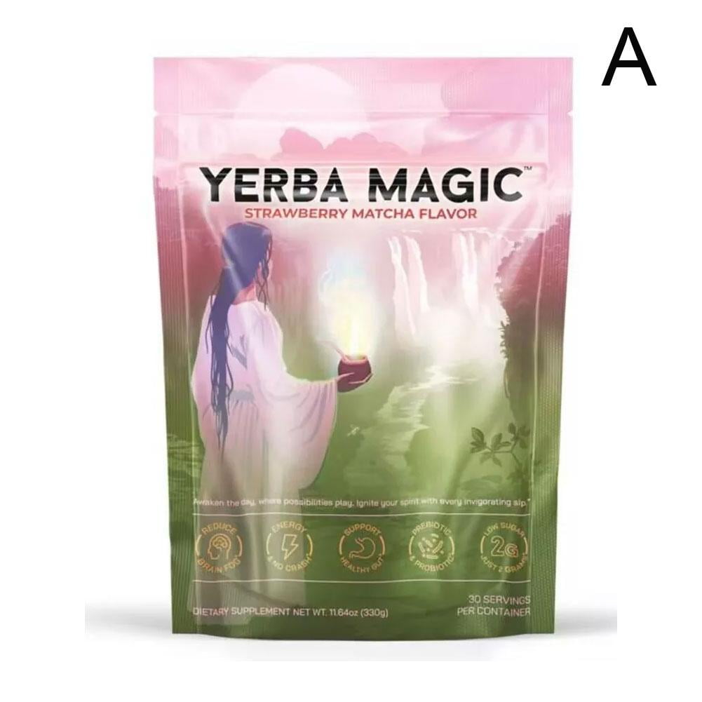 Yerba Mate en Polvo Sabor Fresa Yerba Magic Original Hoja Instantánea ...