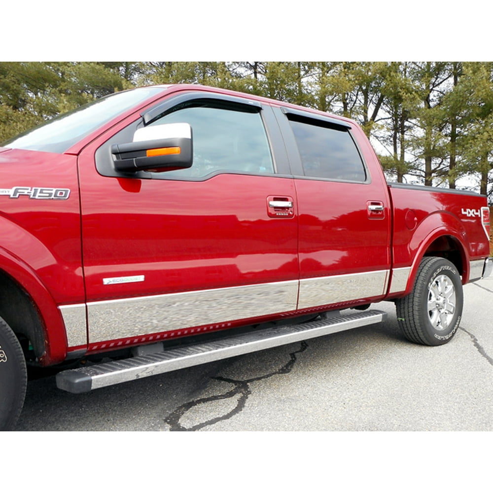 Stainless Rocker Panel Trim 12Pc Fits 2004-2008 Ford F-150 TH44317 QAA ...