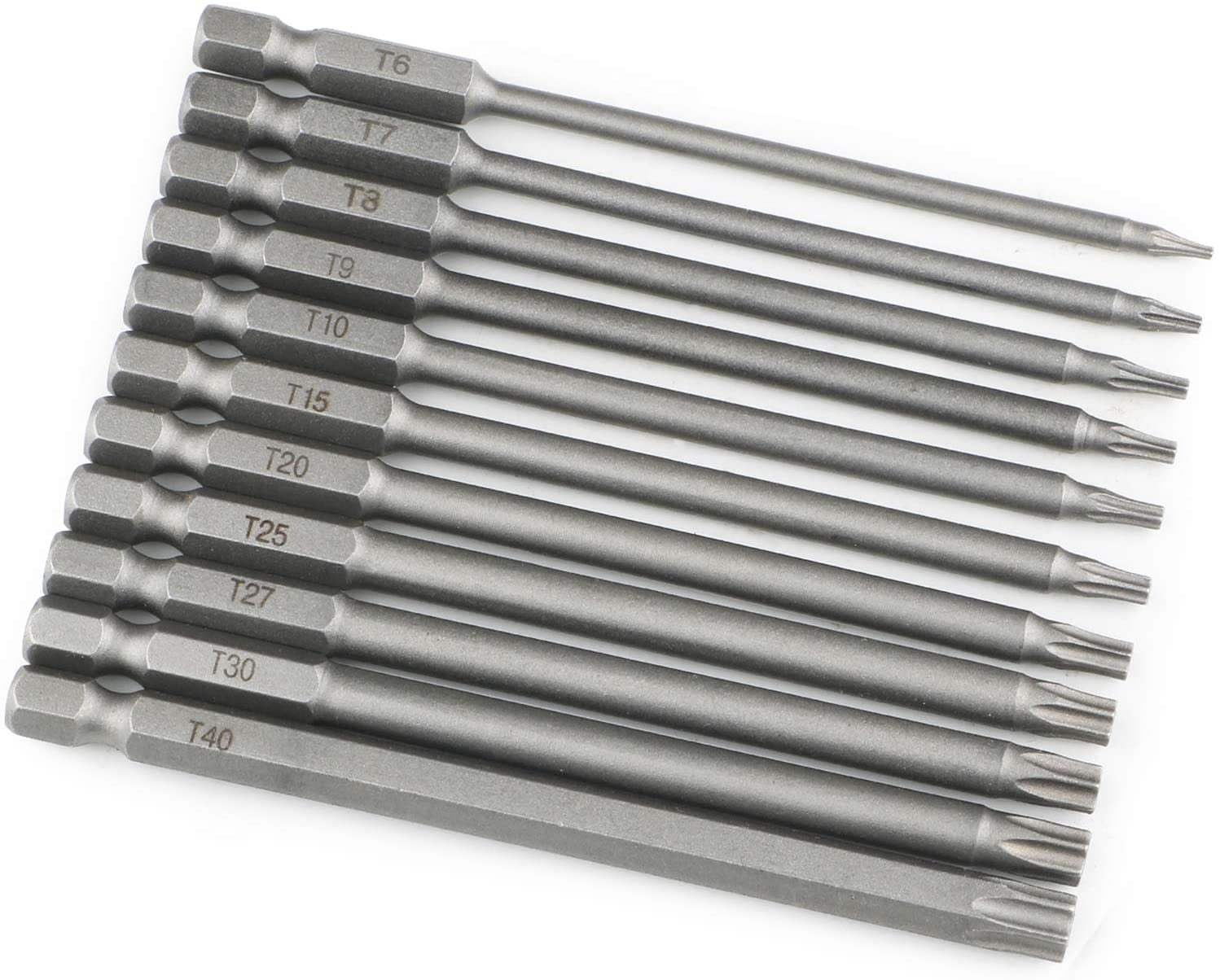 Set Of 11 Extra Long (100 Mm) And Magnetic Hexagonal Torx Bits ...