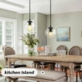 JOPESO Pendant Lighting Clear Globe Hanging Lamp Modern Kitchen Light ...