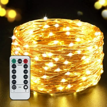 ZOELNIC 100LED 33ft Copper Wire String Lights USB Plug-in Fairy Lights ...