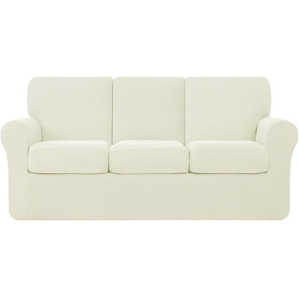Subrtex 7-Piece Stretch Sofa Slipcover Sets with 3 Backrest Cushion ...