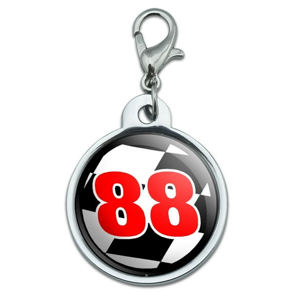 Number 88 Checkered Flag - Racing Small Metal ID Pet Dog Tag - Walmart.com