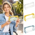 Clear Triangular Pencil Case Large Capacity Transparent Zipper Pouch ...