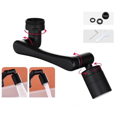 Universal Faucet, 1080 Degree Rotating Splash Spout, Toilet Washing ...