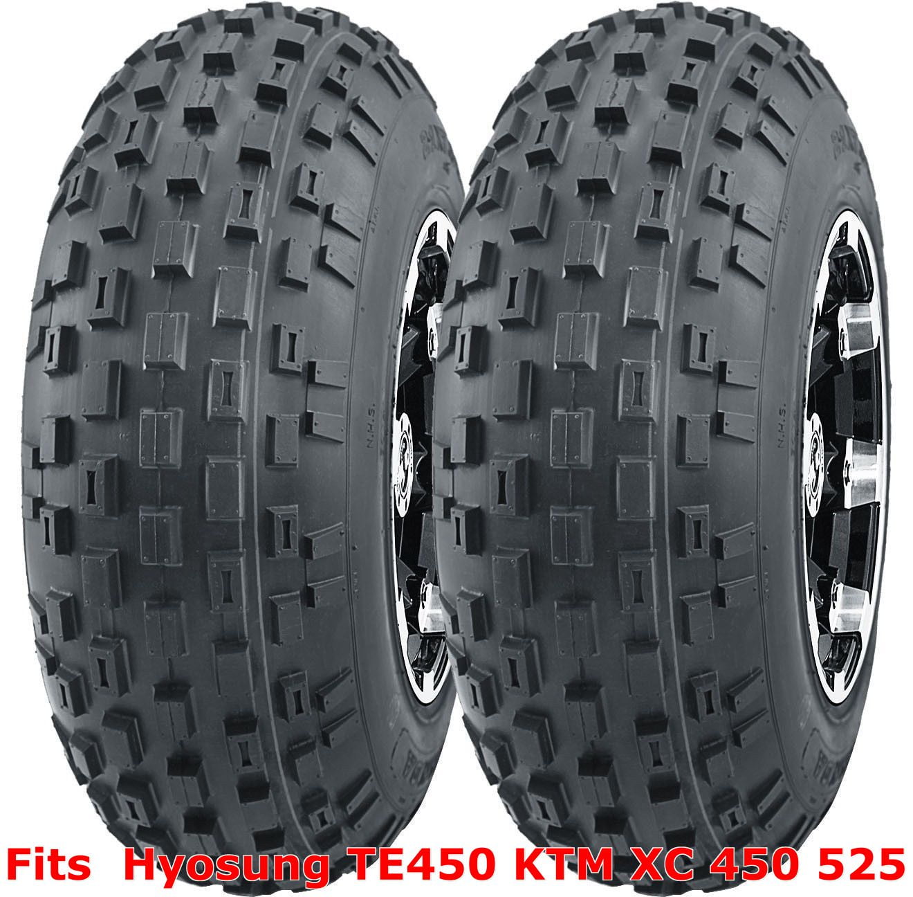 Hyosung TE450 KTM XC 450 525 ATV 2 front 21x7-10 21x7x10 Knobby tires ...