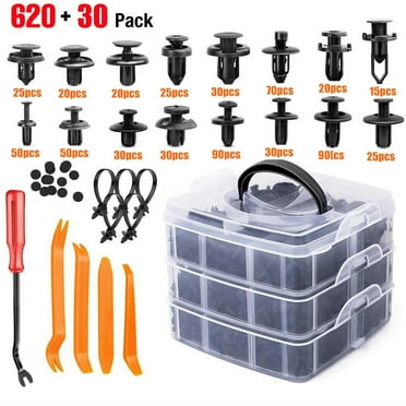 1240Pcs Car Retainer Clips & Fasteners Kit – 32 Universal Sizes Nylon ...