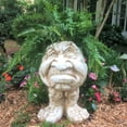 Homestyles Antique White Grumpy the Muggly Face Humorous Statue Planter ...