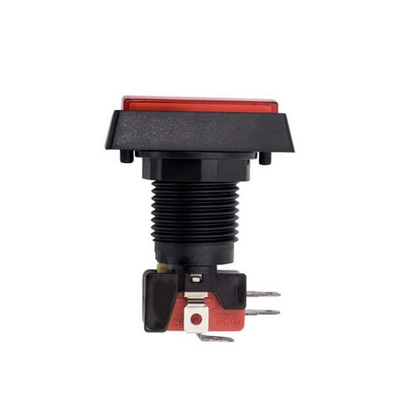 Redempat Red LED Push Button 25 Cent Rectangle Buttons Rotproof Micro ...