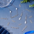60Pcs 2 Styles Alloy Rhinestone Connector Charms Infinity Platinum 22.5 ...