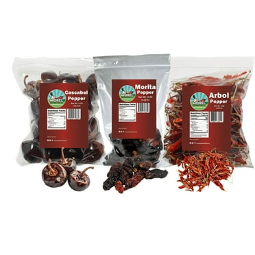 1400s Spices Mexican Dried Chiles Peppers 3 Pack Bundle - Guajillo ...