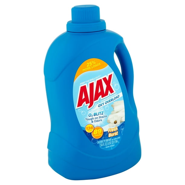 AJAX Oxy Overload Fresh Burst Concentrated Laundry Detergent, 89 loads ...