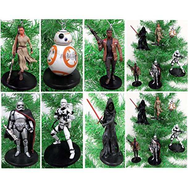 Star Wars FORCE AWAKENS 6 Piece Christmas Tree Ornament Set Featuring ...