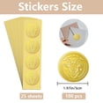 25 Sheet Plastic Self Adhesive Gold Foil Embossed Stickers Medal ...
