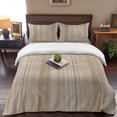 Abstract Beige Duvet Cover Set Full Size, Rustic Farmhouse Minimalist ...