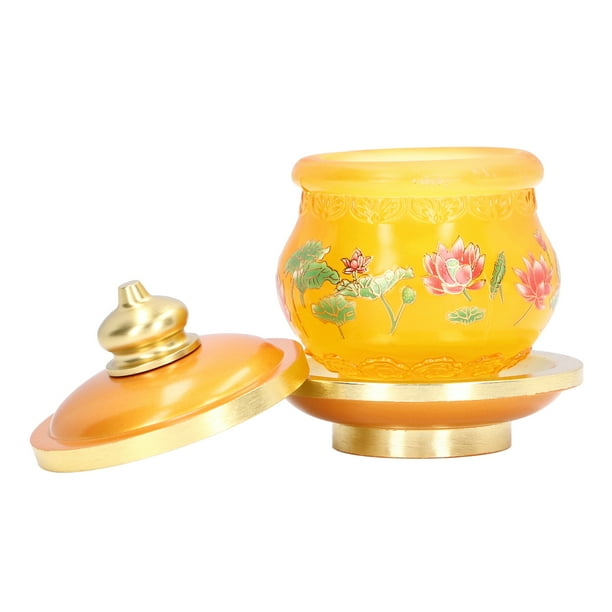 Buddhism Water Supply Cup, Brass Buddha Cups Non Fade Worship With Base ...