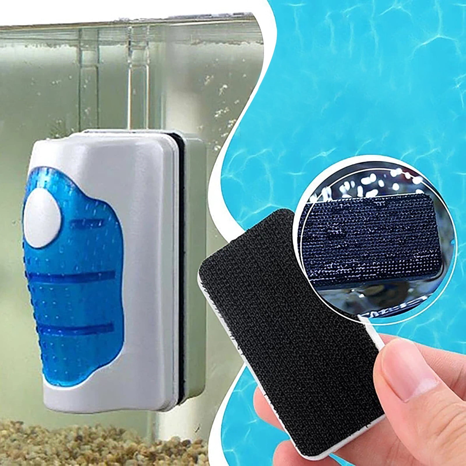 Magnetic Aquarium Fish Tank Glass Cleaner Scrubberes Floating Clean ...