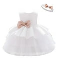 AWZXDE Girls Full Moon Dress Mesh Puff Cake Gown Girls Holiday Dresses ...