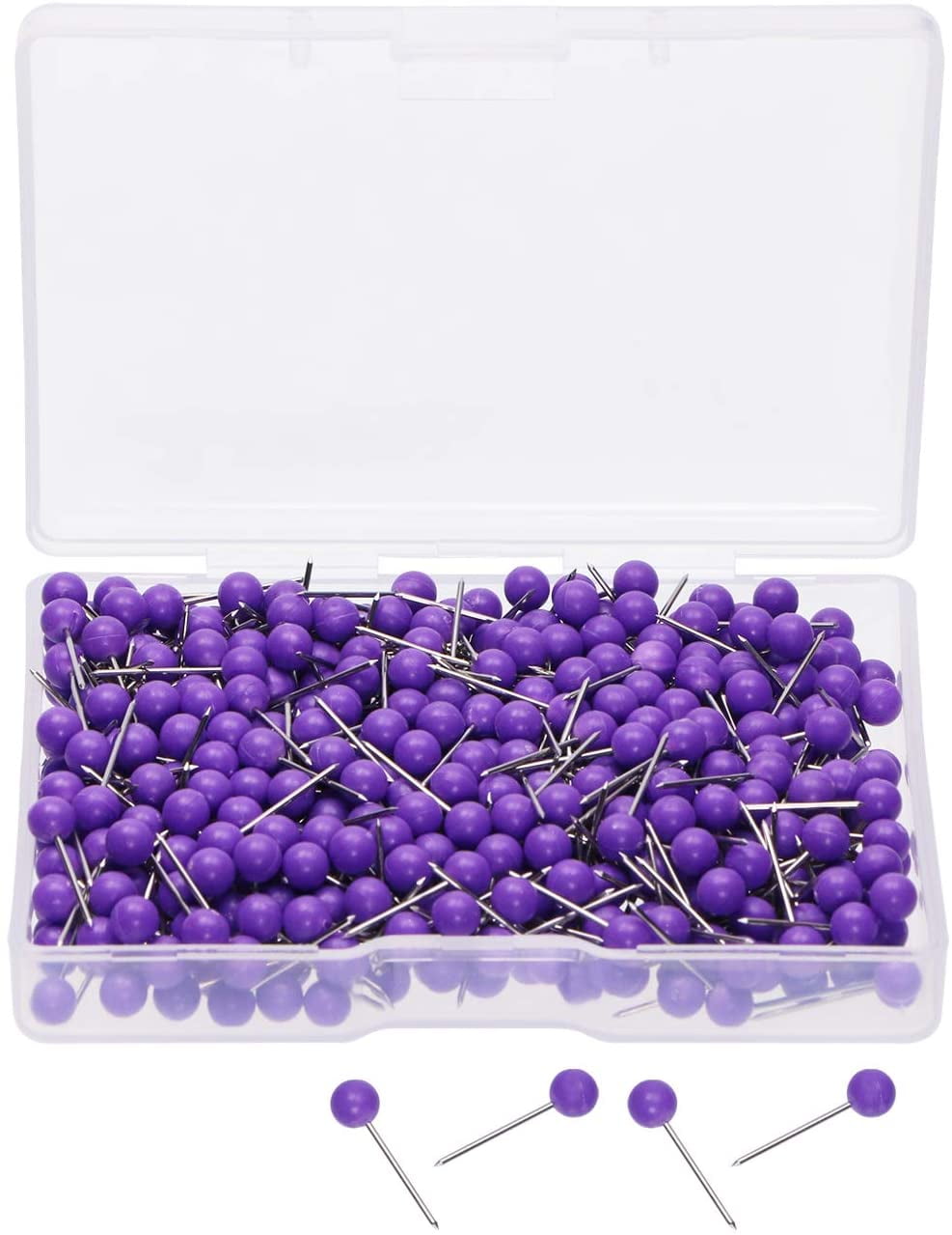 1/8 Inch Small Round Ball HeadPush Pins Map Thumb Tacks for Travel Map ...