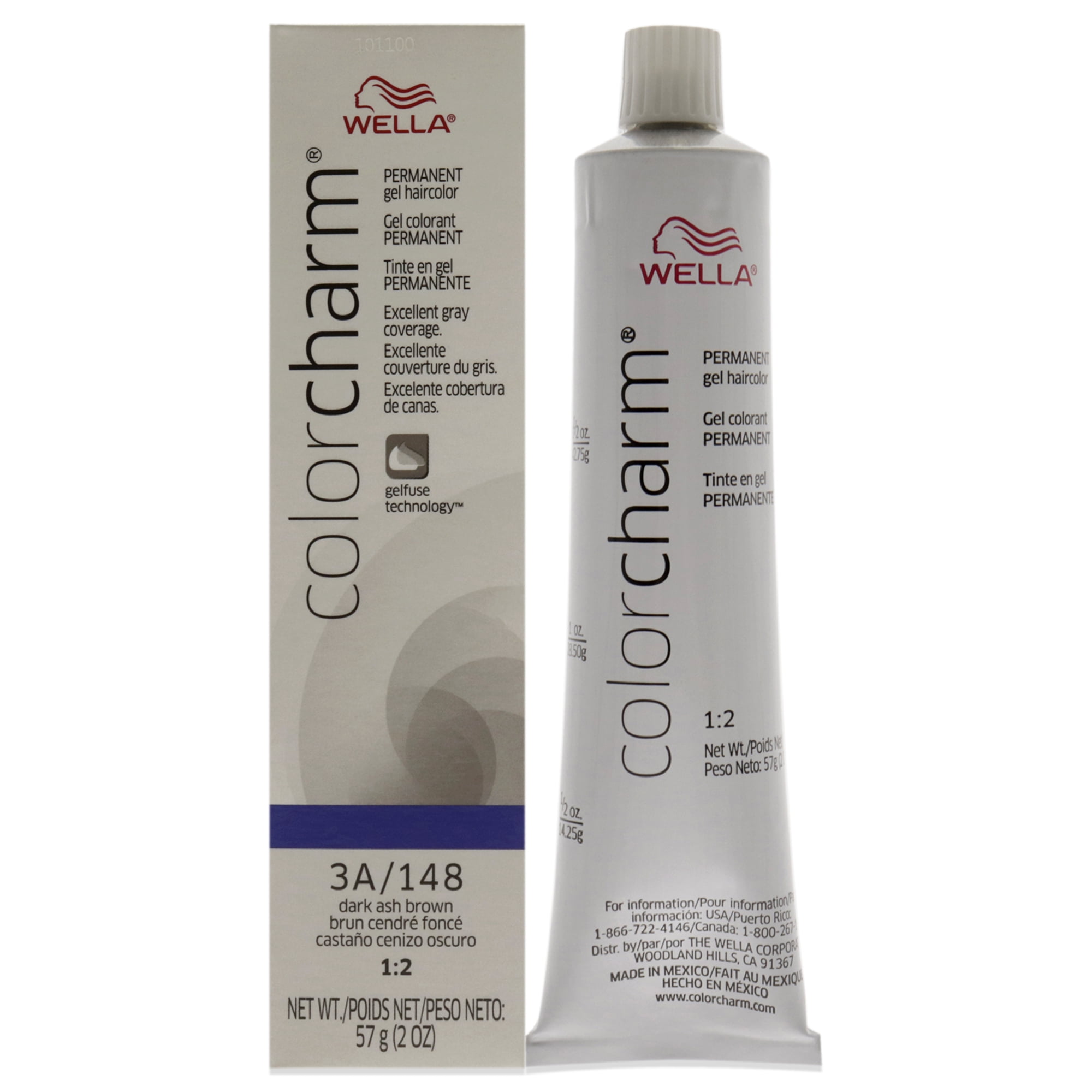 Color Charm Permanent Hair Color Gel - 148 3A Dark Ash Brown - Walmart.com