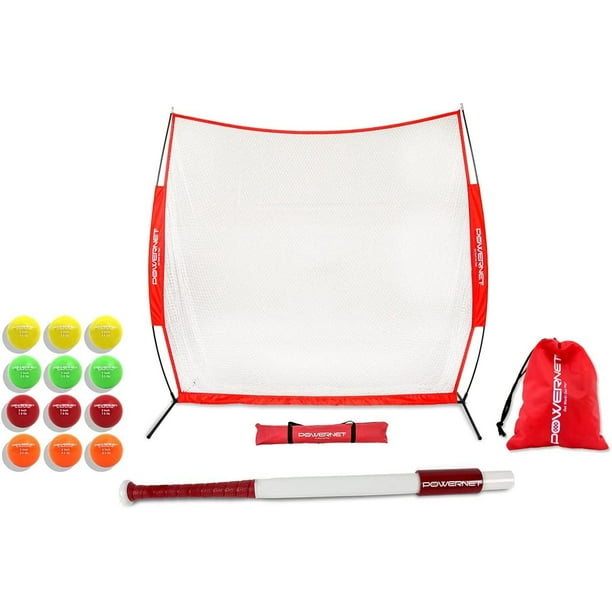 PowerNet Micro 2" Weighted Training Balls 12 Pack + Sweet Spot Training ...