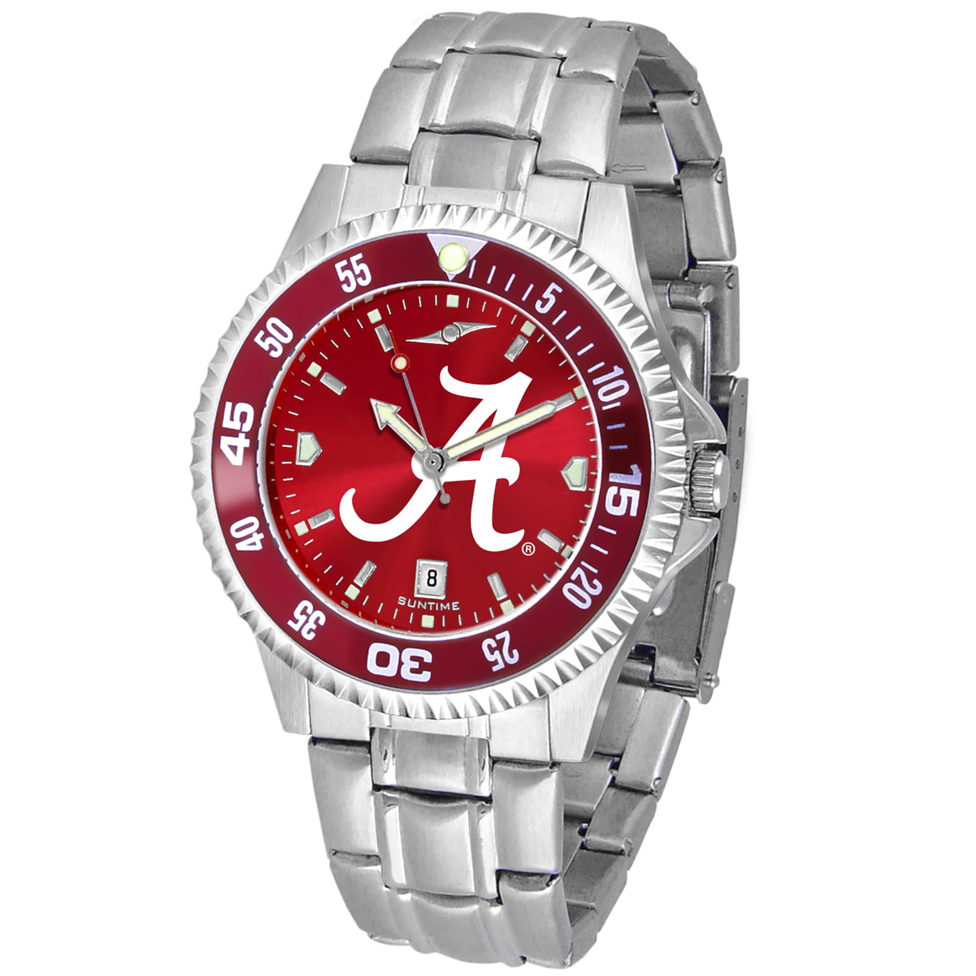 Crimson Alabama Crimson Tide Competitor Steel AnoChrome Color Bezel ...