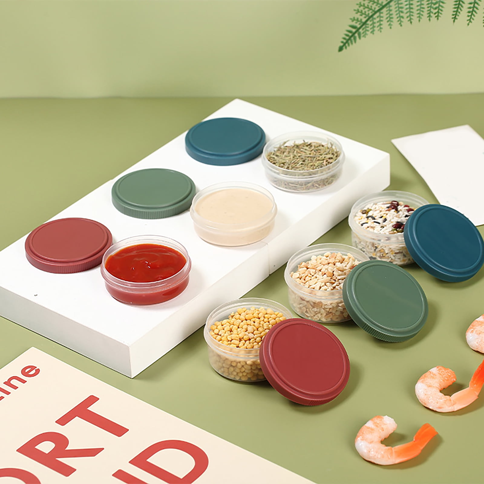 Garhelper Leakproof Condiment Containers With Lids 6 Pack Reusable ...