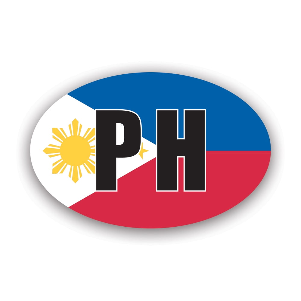 Philippines Oval Sticker Decal - Self Adhesive Vinyl - Weatherproof ...