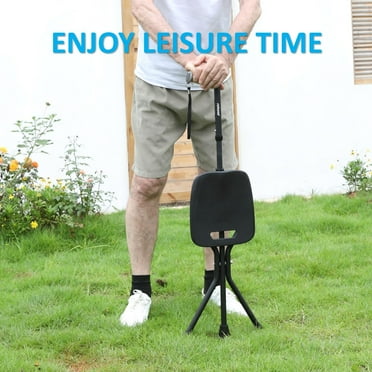 Portable Cane Seat, Sturdy Tripod Walking Cane Stool, Lightweight ...