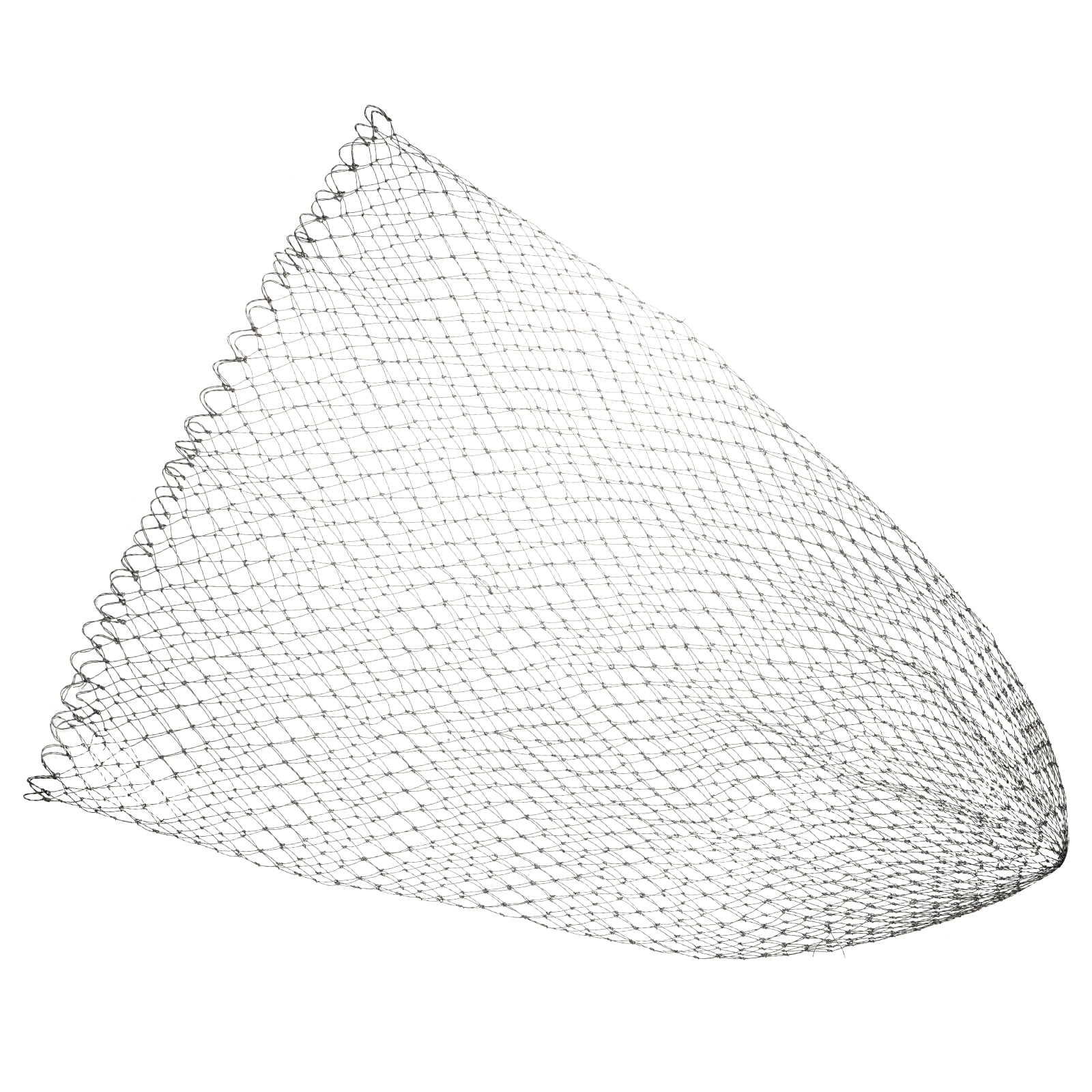 Uxcell 23.6" PE Foldable Landing Net Fishing Net Replacement Gray, 1Pcs ...