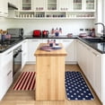 2Pcs Crystal Velvet Kitchen Mat Set Patriotic Print Water Oil Absorbent ...