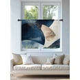 Abstract Geometric Sheer Curtains 45 Inch Long 1 Panel Dynamic Deep ...