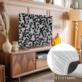 Black Leaves TV Dust Cover 85 Inch, Branch Pattern Computer Monitor ...