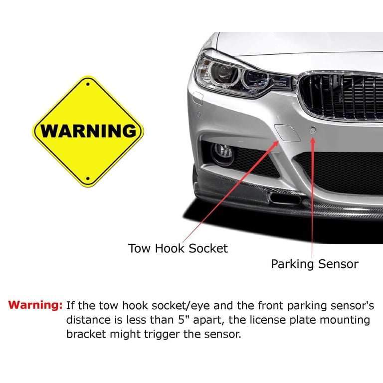 IJDMTOY Euro Style Front Bumper Tow Hole Adapter License, 48% OFF