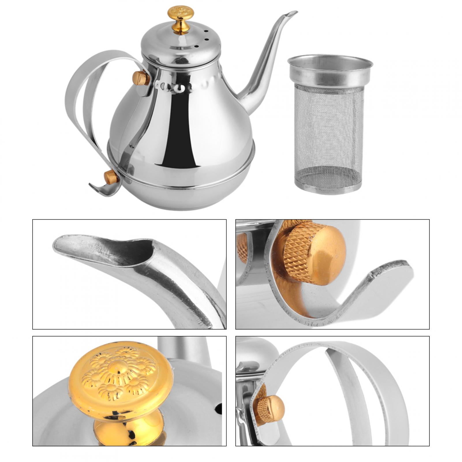 Keenso 1.2L Stainless Steel Gooseneck Pour Coffee Drip Kettle Tea ...