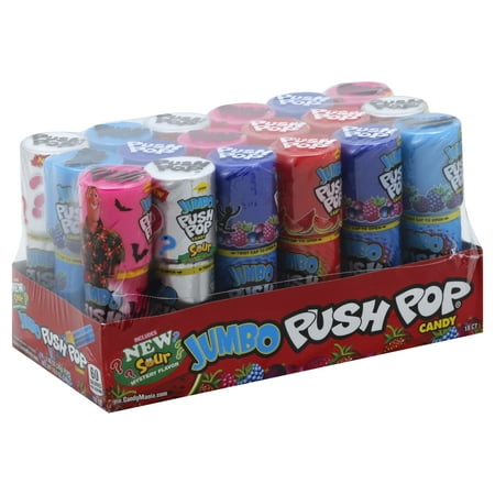 Jumbo Push Pop, Assorted Flavor Spring Lollipop Variety Pack, 1.06oz ...