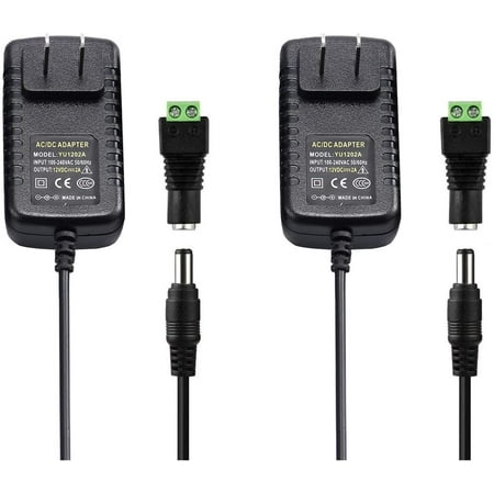 12V 2A Power Supply, Dyfrio AC 100-240V to DC 12V 2A Universal Adapter ...