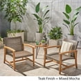 Noble House Hampton Outdoor Acacia Wood Club Chair in Teak and Mocha ...