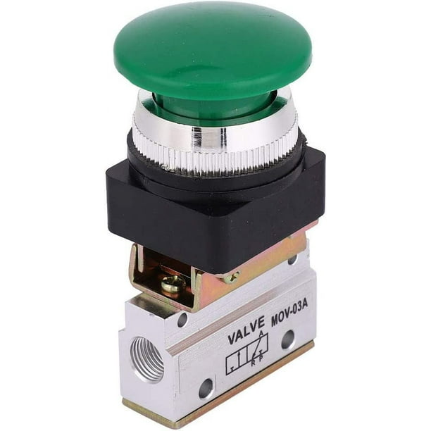 Pneumatic Mechanical Valve 2 Way G1/8 Way Push Button Switch MOV-03A - Walmart.ca
