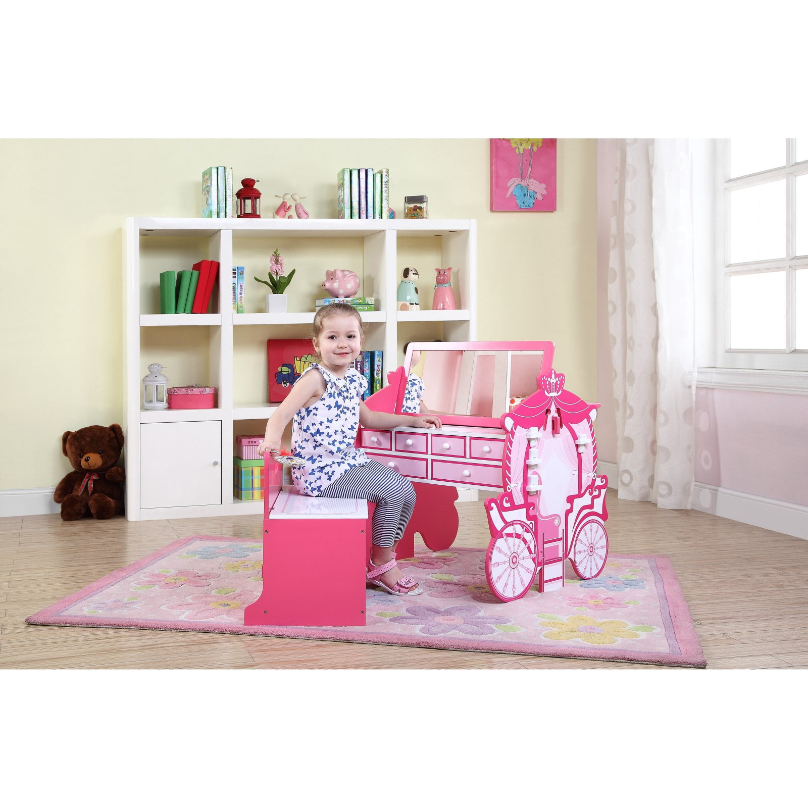 O'Kids Carriage Activity Table and Armoire - Walmart.com