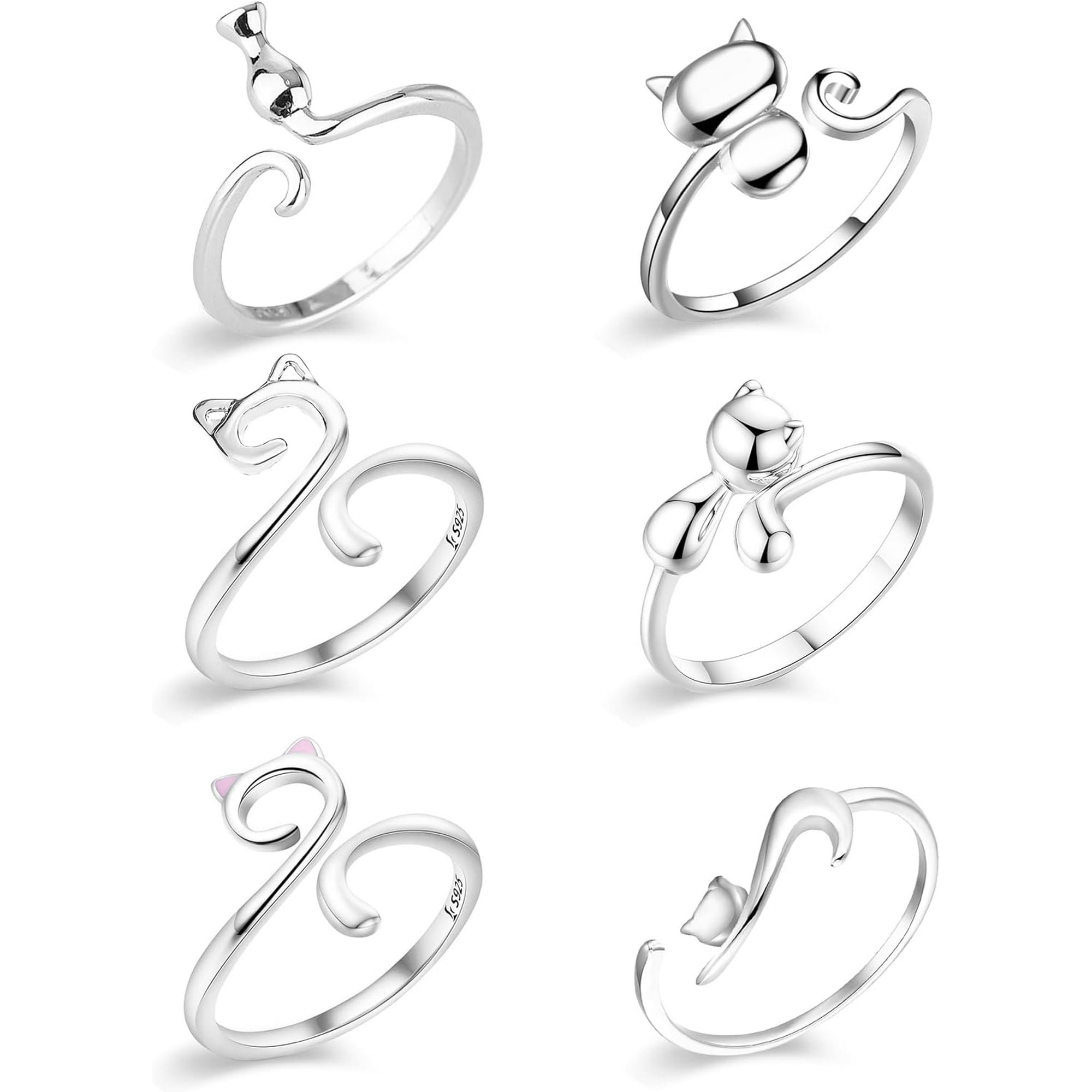 Click here for Oruyrop 6pcs Crochet Rings For Crocheting Cute Cat... prices