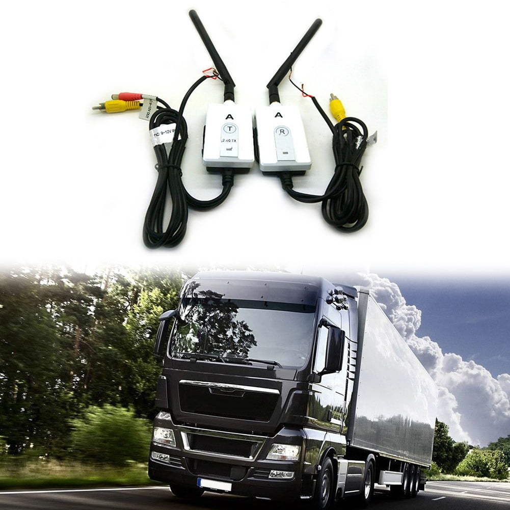 2.4G Wireless AV Cable Transmitter Receiver For Video Monitor Reverse ...